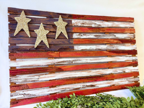 How To Make A Flag Out Of Cardboard - The Shabby Tree