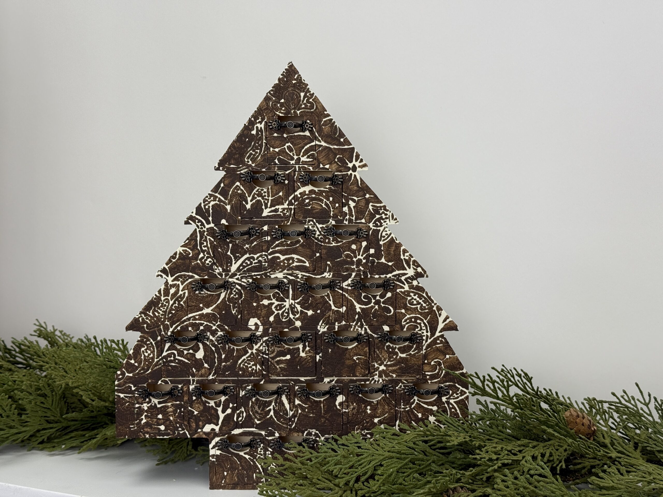 Wooden Advent Calendar Makeover - The Shabby Tree