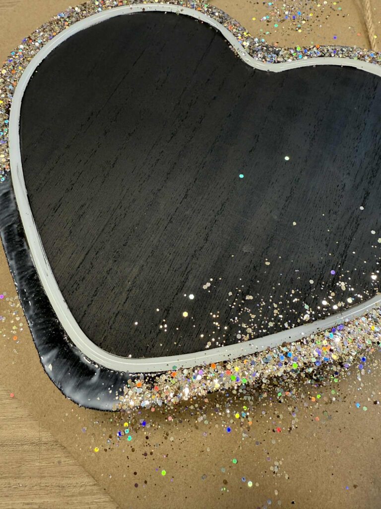 LED Heart Sign From Walmart Makeover - The Shabby Tree