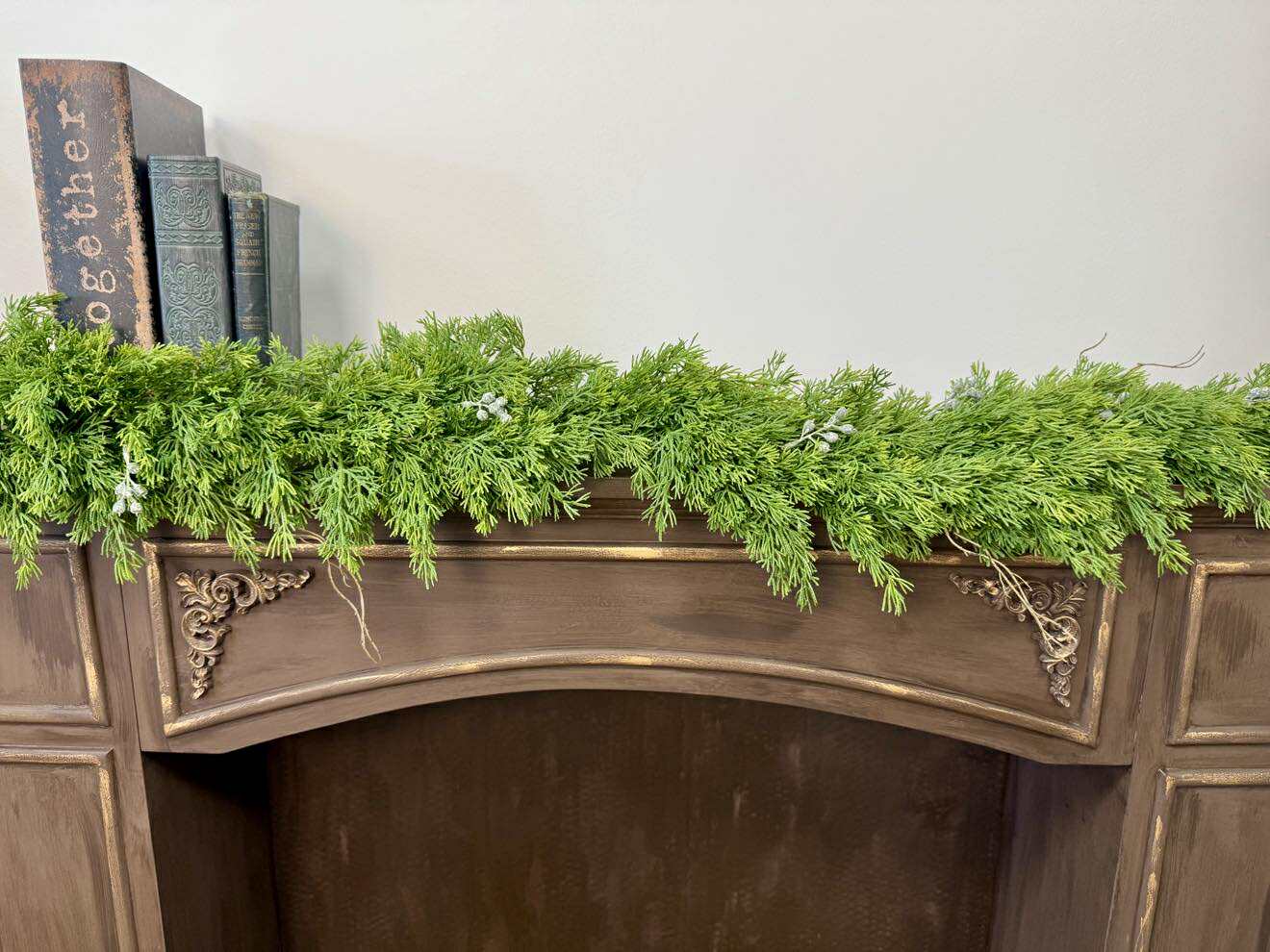 Faux Mantel Makeover From Walmart - The Shabby Tree