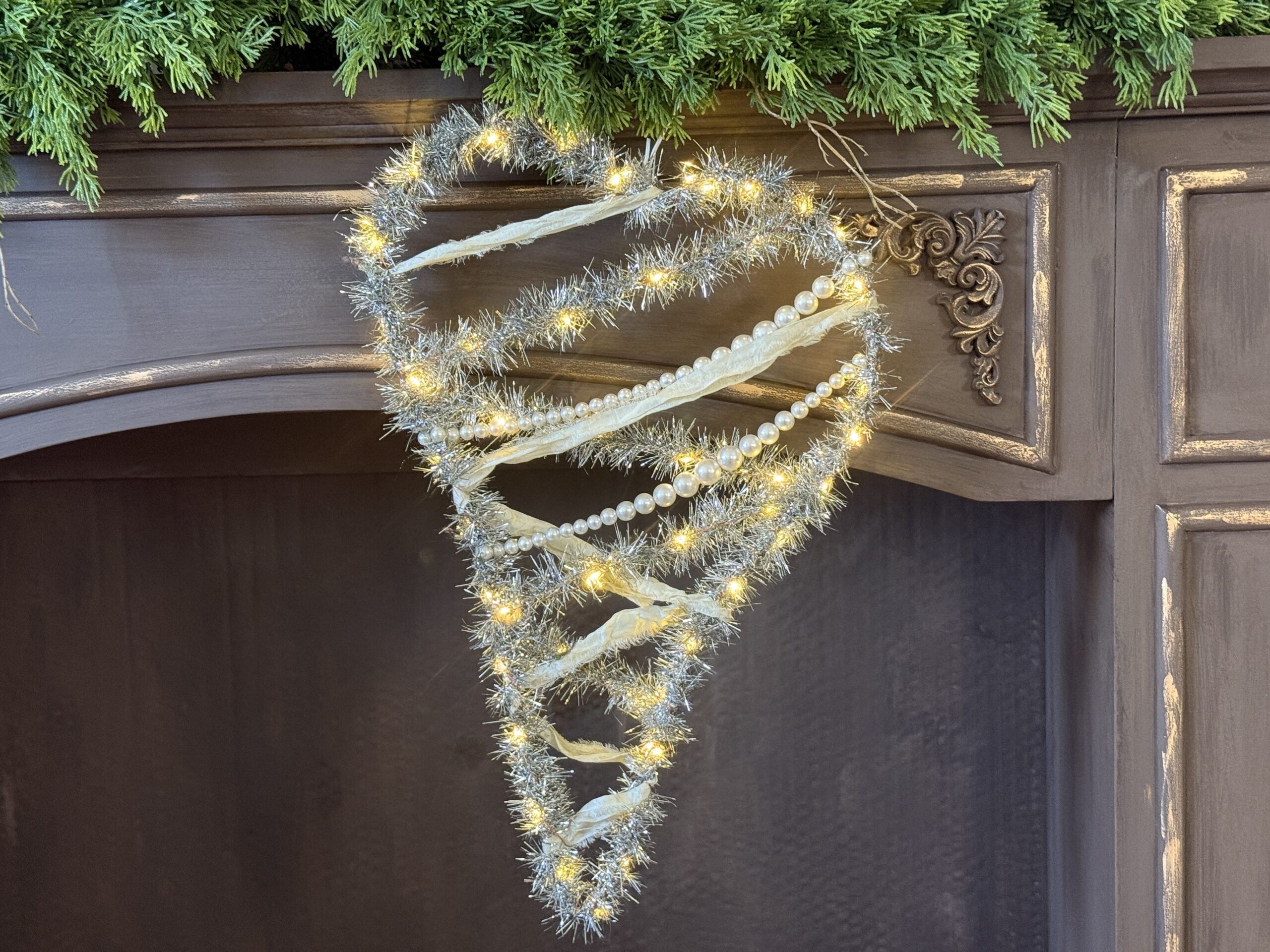 A DIY Light Up Heart Using A Wire Hanger - The Shabby Tree