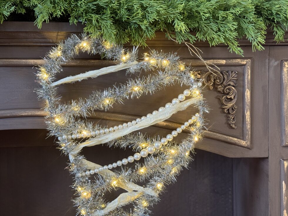 A DIY Light Up Heart Using A Wire Hanger - The Shabby Tree